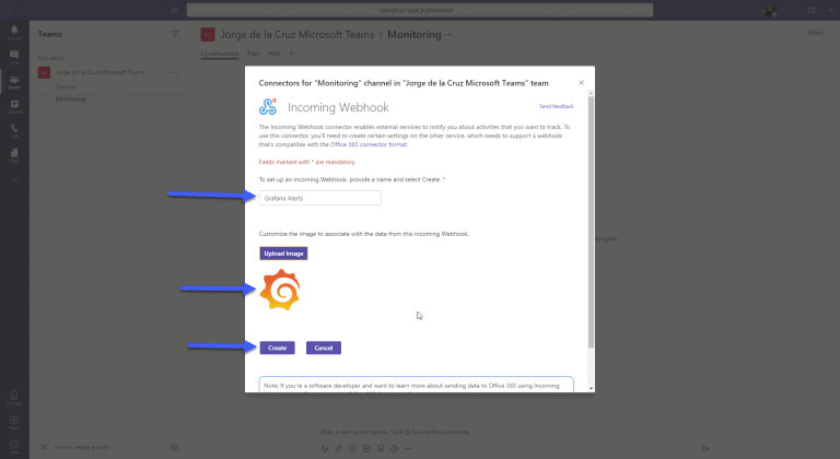 Grafana: Using Microsoft Teams for our notifications when established thresholds are exceeded ...