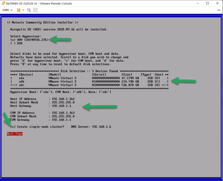 Nutanix Deploying Single Node Nutanix Community Edition 518 On Vmware Vsphere 7 In Nested Mode